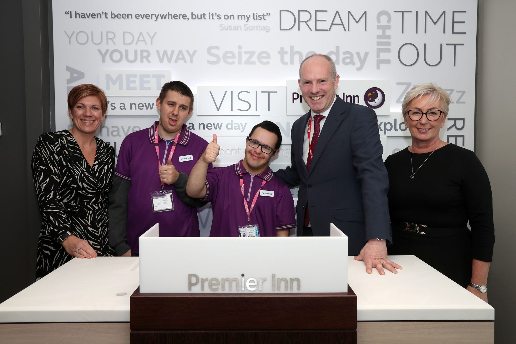 Disabled students check-in to hospitality careers at mini premier inn ...